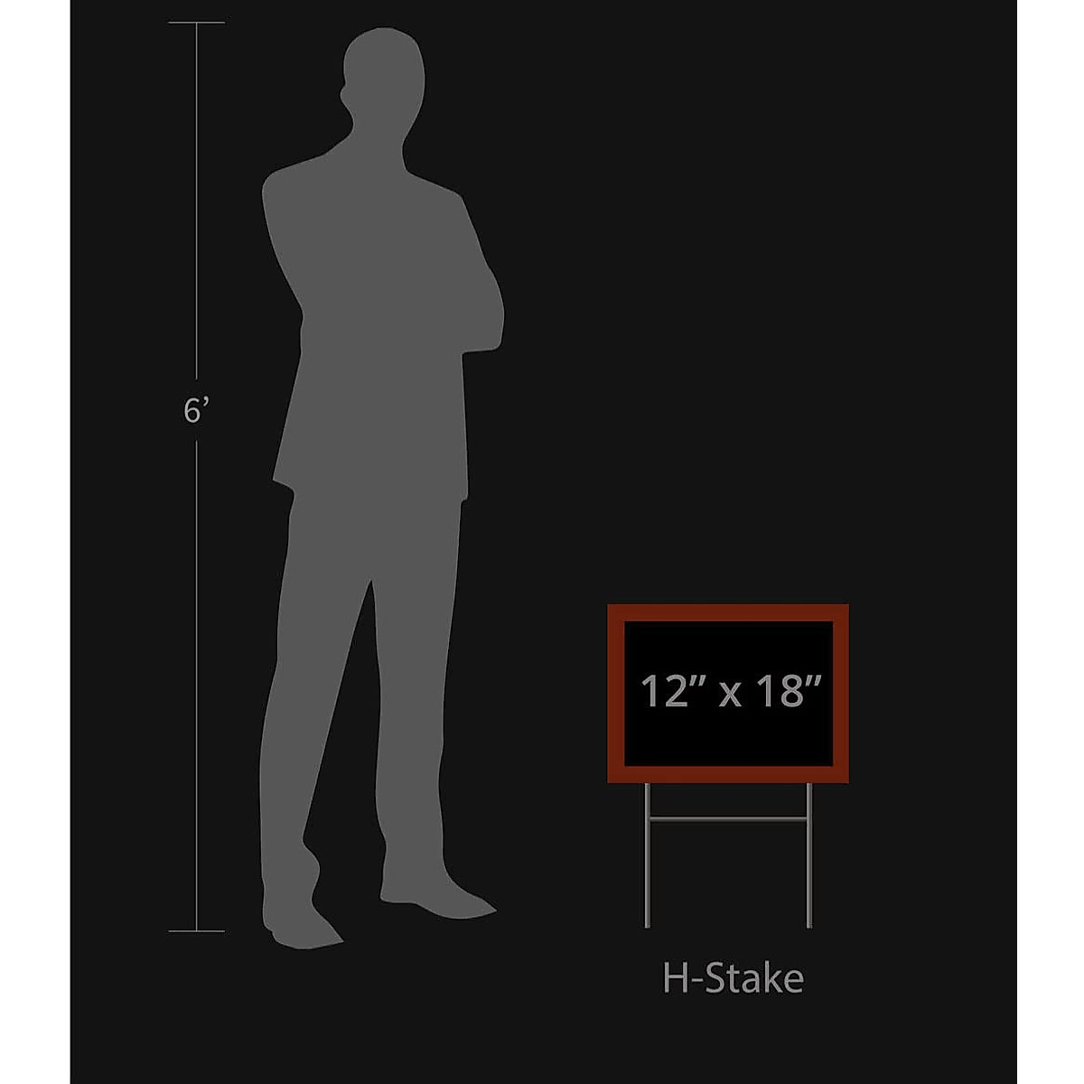 Two (2) Pack Custom + Personalized 12x18" Yard Sign, Metal Stake Included, by Legit Fast Printing