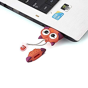 USB Flash Drive, 8GB / 16GB / 32GB / 64GB Silicone USB 2.0 USB Memory Stick Data Storage Pendrive Thumb Drives (64GB, Cute Owl)