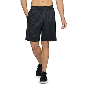 Under Armour Men's MK-1 Printed Shorts, Black (001)/Stealth Gray, Large