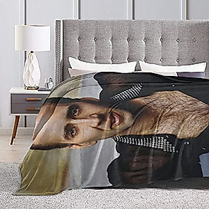 Nicolas Cage Soft and Comfortable Warm Throw Blanket Beach Blanket Picnic Blanket Fleece Blankets for Sofa,Office Bed car Camp Couch (50"x40")