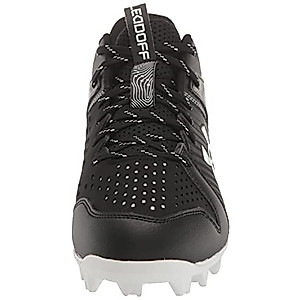 Under Armour Men's Leadoff Mid Rubber Molded Baseball Cleat, (001) Black/Black/White, 13