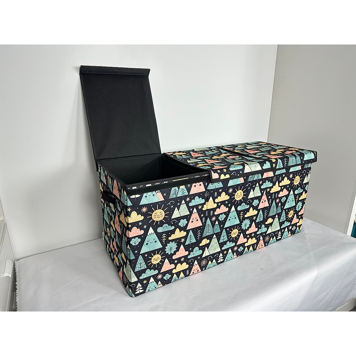 SUBLIME LIVING Extra Large Kids Toy Chest - Foldable Toy Storage Organizer with Soft Close Lid - Sturdy Toy Box for Boys and Girls, Durable Storage for Kids Room or Nursery