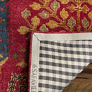 SAFAVIEH Heritage Collection Area Rug - 8' x 10', Red & Multi, Handmade Traditional Oriental Wool, Ideal for High Traffic Areas in Living Room, Bedroom (HG418Q)