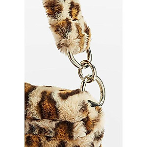 Mellshy Women Tote Bag Cheetah Bag Crossbody Bags for Women Faux Fur Shoulder Bag