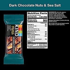 KIND Minis, Dark Chocolate Nuts & Sea Salt, Healthy Snacks, Gluten Free, Low Calorie Snacks, Low Sugar, 10 Count
