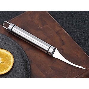 WOIWO 1 PCS Stainless Steel Shrimp Opener to Remove Shrimp Line Knife Cleaning Shrimp Line Profile Fish Belly Knife Shrimp Opener Shrimp Stripper Kitchen Tools