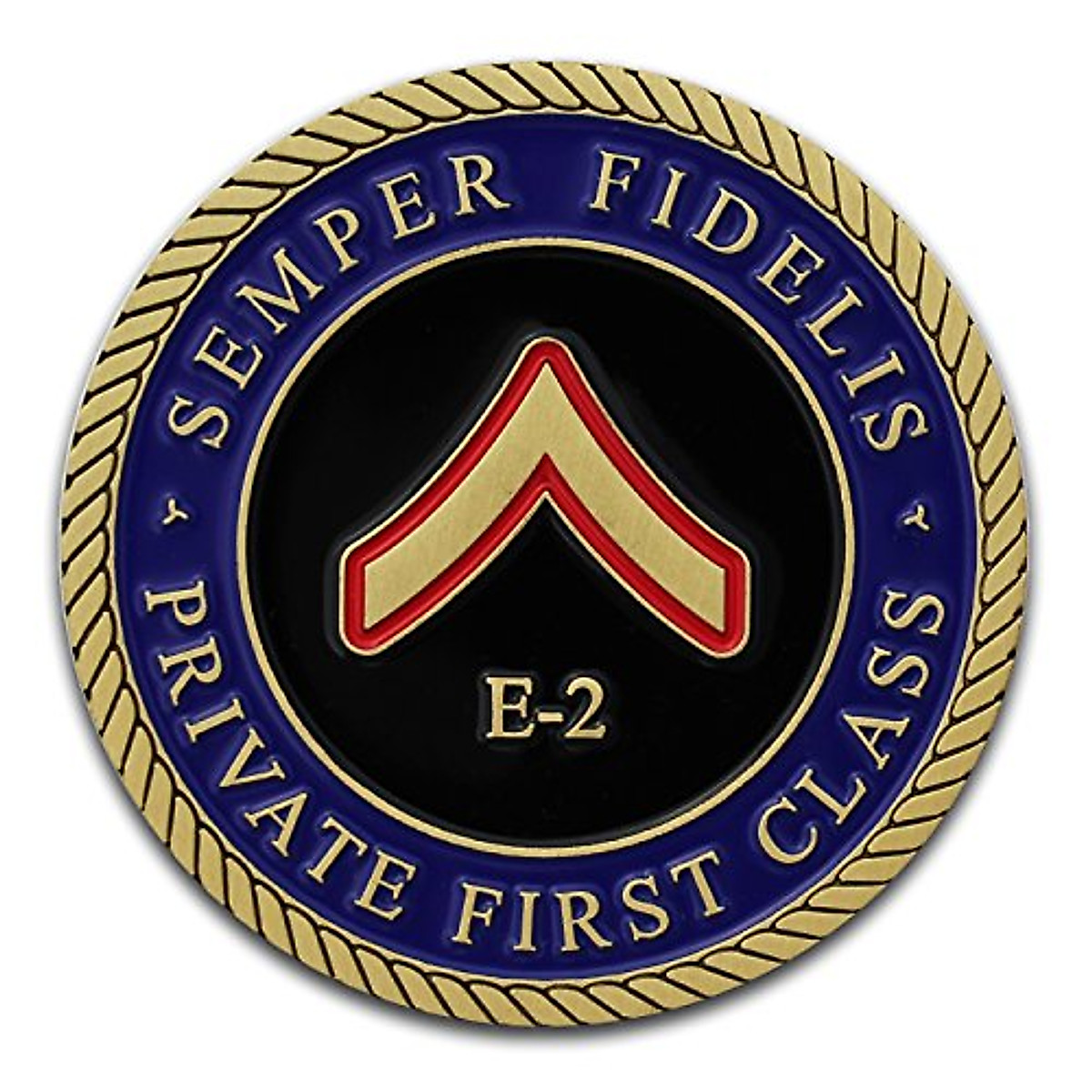 Marine Corps E2 Challenge Coin! USMC PFC Rank Military Coin. Private First Class Challenge Coin! Designed by Marines for Marines - Officially Licensed Product!