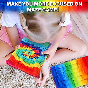 2 Pack Marble Maze Mat Sensory Fidget Stress Relief Toys Calming Toys for Teens Adults, Relieve Anxiety, Relax and Improve Focus, Tactile Sensory Toys for Classroom School Supplies, 2 Styles