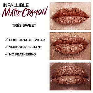 L'Oreal Paris Infallible Matte Lip Crayon, Tres Sweet (Packaging May Vary)