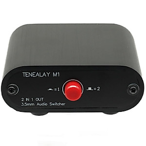 M1 2 in 1 Out 3.5mm Stereo Audio Switch aux switcher Speaker selector Splitter Box