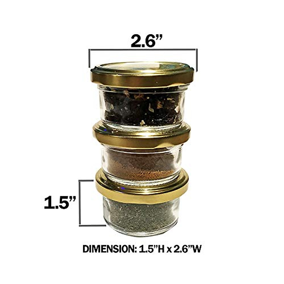 Caviar Line Small Mini Glass Jars With Tin Lids - 24 pack x 2 oz – All Purpose Empty Storage Jars
