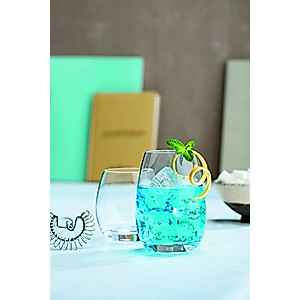 Luigi Bormioli Michelangelo 15.5 oz Stemless Glasses, 4 Count (Pack of 1), Clear