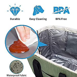 SummerValley Large Utility Tote Bag, Reusable Collapsible Durable Grocery Shopping Bag, Foldable Tote Bag for Storage Pool Beach (Green), Large-2 Pack (S00201)