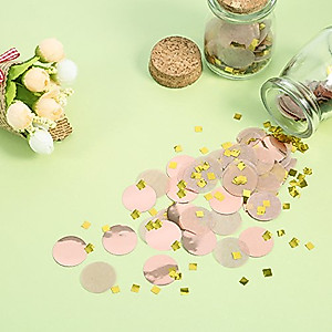 Round Tissue Paper Table Confetti Dots for Wedding Birthday Party Decoration, 1.76 oz (Rose Gold Confetti, 2.5 cm)
