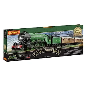 Hornby The Flying Scotsman A1Class 4472 OO Electric Model Train Set HO Track with US Power Supply R1255M , Green
