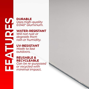 12” x 18” Metal Sign Blank – White Aluminum - .040” (5)