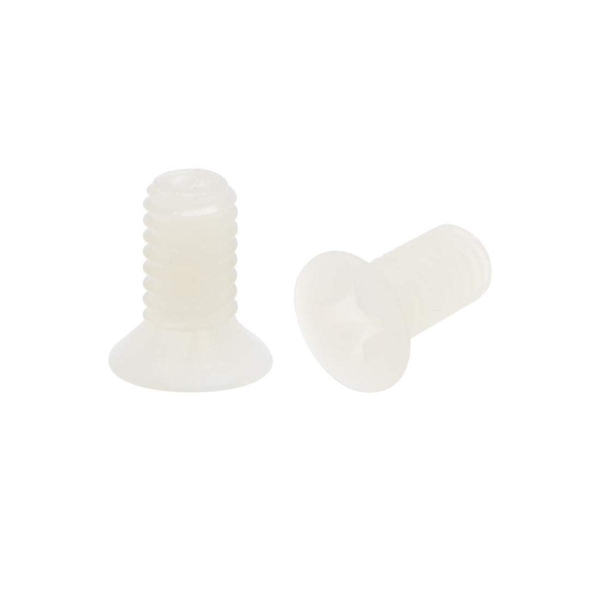 uxcell M4x8mm Threaded Nylon Screws, Phillips Cross Flat Head Machine Screws Bolts, 100Pcs