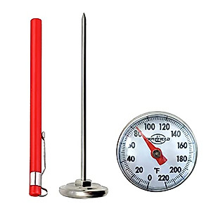 HOWFIELD Instant Read 1-Inch Dial Kitchen Thermometer,Best for The Coffee Drinks,Chocolate Milk Foam and Meat