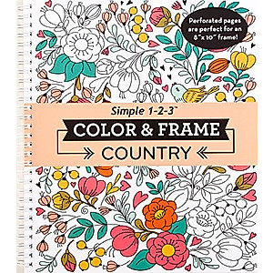 Color & Frame - Country (Adult Coloring Book)