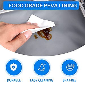 slticase Lunch Box for Men Women Adults, Insulated Lunch Bag for Office Work School Travel Picnic- Reusable Portable Soft Lunch box, School Thermal Meal Tote Bag Set Black