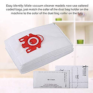 KEEPOW Compatible AirClean 3D Efficiency Dust Bag Compatible with Miele FJM, Compact C1 C2, Replaces Part # 10123220 (10 bags + 5 Filters)