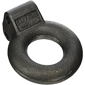 Buyers Products B16137 Plain Finish Cast Tow Eye, 3" ID, 7 Ton Towing Eye, Towing Accessories for Adjustable Channel Bracket, MGTW 14,000lbs