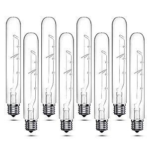Bonlux 40 Watt T6.5 Refrigerator Light Bulb Dimmable, T6.5 Appliance Bulb Refrigerator E17 Intermediate Base T6.5 Tubular Light Bulb 5.4In T6.5 Exit Sign Light Bulbs Warm White 2700K (8-Pack)