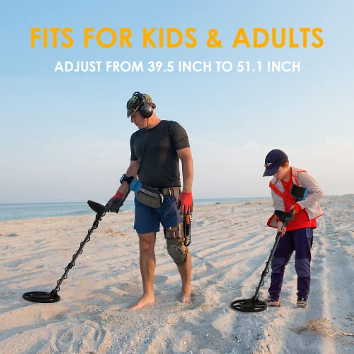 Metal Detector for Adults Professional - 2023 Updated Professional Gold Detector for Treasure Hunt, 5 Detection Modes IP68 Waterproof 10" Search Coil, High Accuracy, Strong Memory Mode, with Headphone