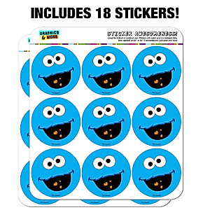 Sesame Street Cookie Monster Face Planner Calendar Scrapbooking Crafting Stickers
