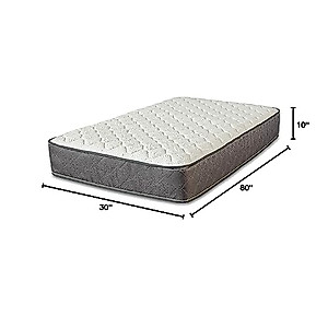 Greaton, 9-Inch Pocketed Coil Rolled Medium Plush Mattress for Adjustable Bed, Split Queen Set of 2 Halves (80x30 Each Half)