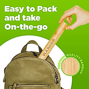OLA Bamboo - Bamboo Toothbrush Holder, Reusable Toothbrush Travel Case, Eco Travel Essentials