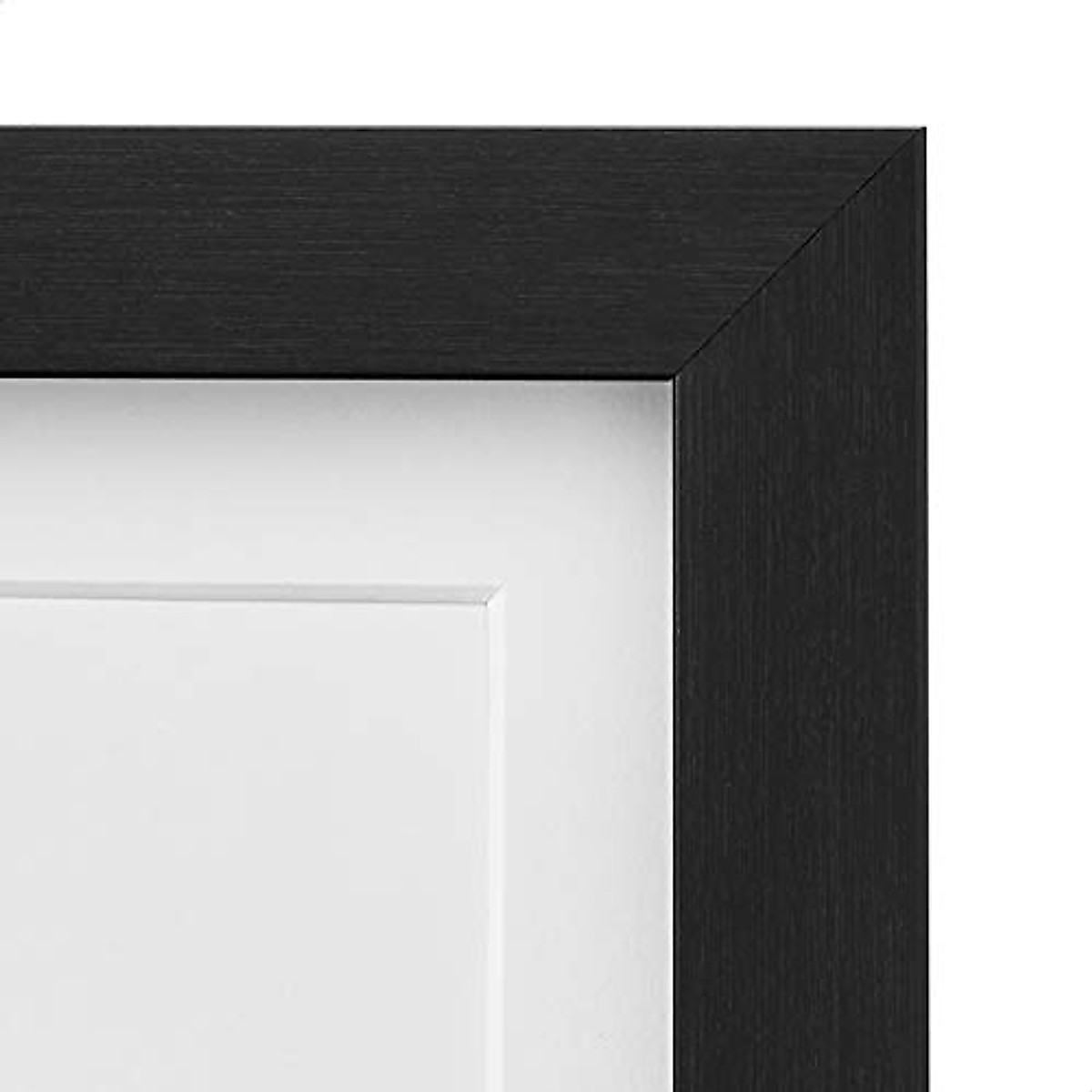 Amazon Basics 5" x 7" Rectangular Photo Picture Frame or 4" x 6" with Mat, 2-Pack, Black