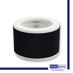 PUREBURG EPI810 Replacement Filters Compatible with Mooka & KOIOS EPI810 Air Purifiers,H13 HEPA 3-Stage Filtration Activated Carbon Air Clean Dust VOCs,2-Pack