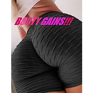 SEASUM Women TIK TOK Leggings Shorts Butt Lift Scrunch Textured Leggings Workout Shorts 3XL