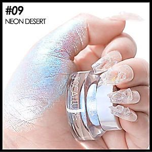 FOCALLURE Chameleon Cream Eyeshadow,Intense Color Shifting Creamy Eye Shadows,Eye Makeup with Highly Pigmented Metallic,Shimmer,Multi-Reflective Finishes,Long-Lasting with No Creasing,Neon Desert