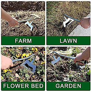 All Steel Hardened Hollow Hoe - Long Handle Heavy Duty Garden Hollow Hoe, Hoe Garden Tool, Sharp Gardening Tools, Easy Weeding and Soil Loosening, Durable and Effectible Hand Weeding Tools