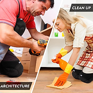 Monbessi Knee Pads Gardening, Unisex-Adult Work Knee Pads Suitable for Garden, House Cleaning, Construction Work, Flooring Kneepads with Thick EVA Foam Padding