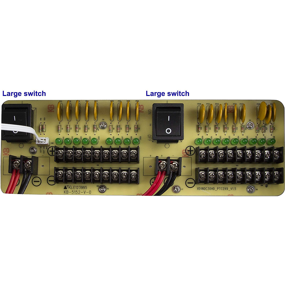18 Outputs 12V DC 30 Amp Distribution Switching Power Supply Box for CCTV Security Cameras, UL Listed