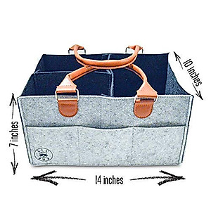 Diaper Caddy Organizer | Portable Nursery Organizer for Diapers and Swaddles | Changing Table Organizer | Car Organizer by Lil' Bub Co.