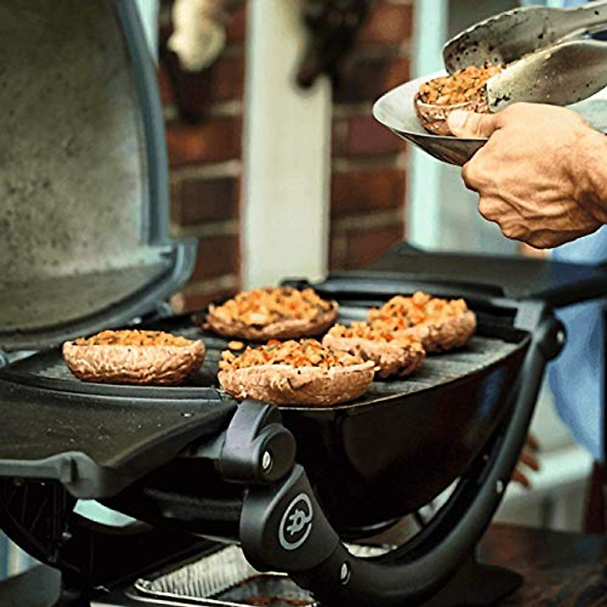 Uniflasy 7646 Cooking Grates for Weber Q300 Q320 Q3000 Q3200 Series Gas Grills Grill Parts Cast Iron Grill Grates Replacement for Weber Q300 2 Pack