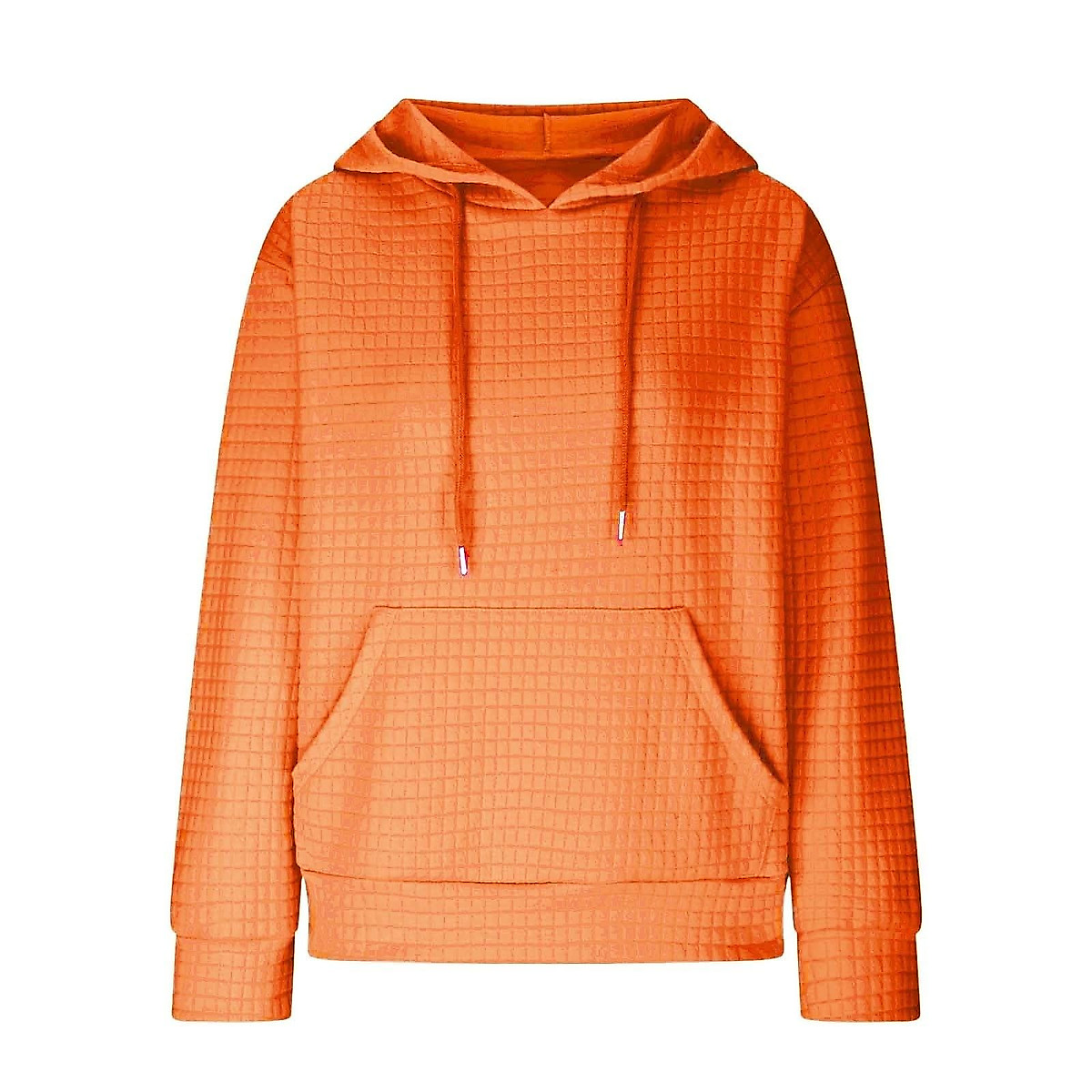 Oversized Sweatshirt for Women Waffle Knit Tops Trendy Casual Long Sleeve Crewneck Shrits Dressy Womens Fashion Plus Size Essentials Hoodie Pullover Fall Clothes 2023 Sweaters(A Orange,3X-Large)