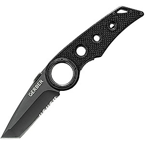 Gerber Gear 30-000433 Remix Folding Pocket Knife, Serrated Edge, Black