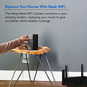 Linksys Velop Whole-Home Mesh WiFi System (Mesh Router for Whole-Home WiFi Mesh Network), 2-Pack, Black (MC2400)