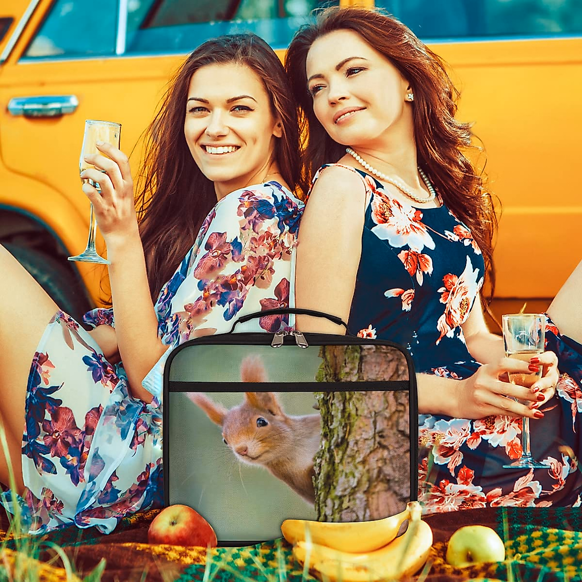 Kids Lunch Box for Boys Girls Cute Animal Squirrel Forest Insulated Lunch Bag Reusable Small Cooler Bag Meal Containers Tote Kit for School Travel Women Men