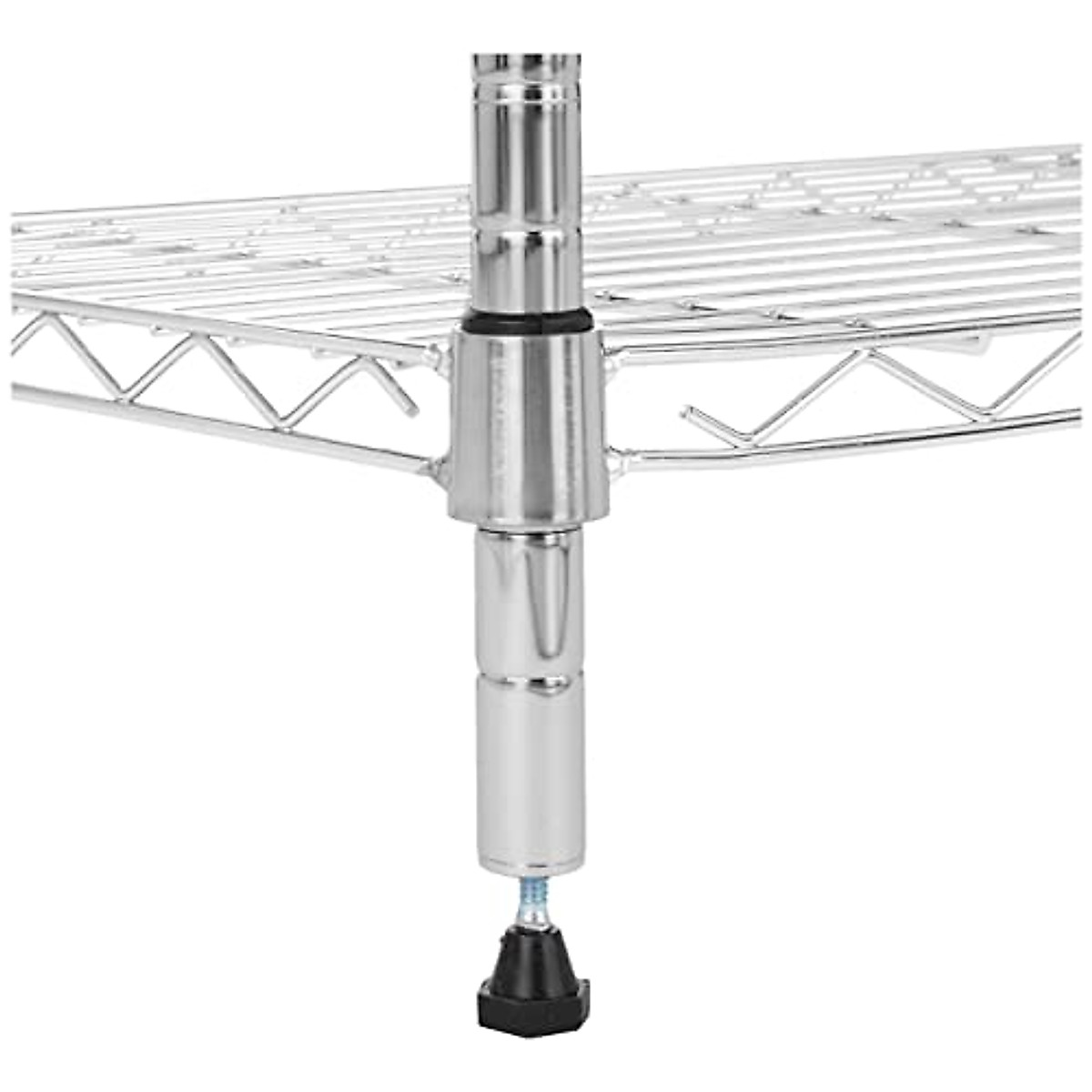 Amazon Basics 4-Shelf Adjustable, Heavy Duty Wide Storage Shelving Unit (350 lbs loading capacity per shelf), Steel Organizer Wire Rack, 36" L x 14" W x 54" H, Chrome Silver