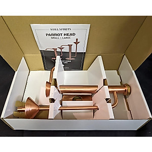 Still Spirits =Large= 13" Distilling Parrot Solid Copper and Silver Solder for use with Proof & Tralle Hydrometer Alcometer