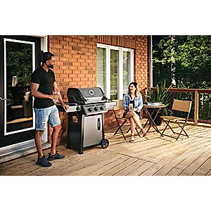 Napoleon Freestyle 365 Propane Gas BBQ Grill - F365DPGT - Barbecue Gas Cart, With 3 Burners, Folding Side Shelves, Instant Failsafe Ignition, Porcelain Coated Cast Iron Cooking Grids