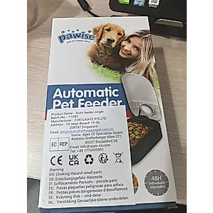 PAWISE Automatic Pet Feeder, Auto Dog Dry Food Dispenser with Timer for Cats and Dogs, Dog Automatic Feeder with Ice Pack (1 Meal)