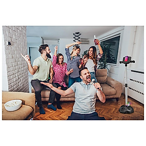 iLive IJBS90B Karaoke Singing Stand, Bluetooth, Adjustable Height, Includes 1 Microphone