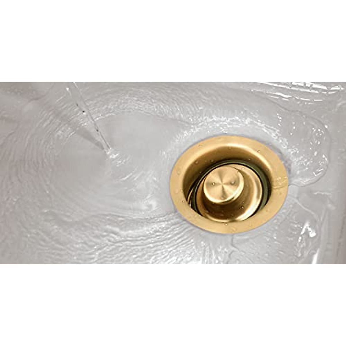 Artiwell Sink Garbage Disposal Flange and Stopper, Universal Flange Fit for 3-1/2 Inch Standard Sink Drain Hole, Kitchen Sink Replacement Accessories, Sink Garbage Disposer Kit (Champagne Bronze)